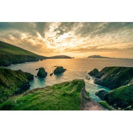 papermoon Fototapete "DINGLE HALB-INSEL-IRLAND STRAND KLIPPEN K&Uuml;STE GEBIRGE", B/L: 3m x 2,23m, Bahnen: 6 Stk., bunt, Schlafzimmer, Tapeten