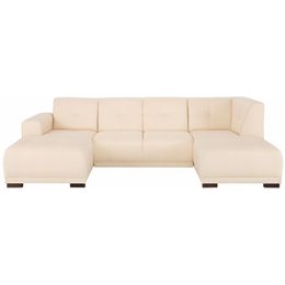 Wohnlandschaft Home Affaire, B:297cm H:85cm T:163cm, beige, Filzoptik (100% Polyester);Struktur (100% Polyester);Webstoff (100% Polyester), Sofas,