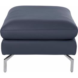 Hocker Calia italia, B:95cm H:42cm T:68cm, blau, Wohnzimmer, Hocker, "Dave mit edlem Metallfu&szlig;"