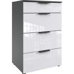 Schubkastenkommode wimex, B:54cm H:84cm T:41cm, grau, Spanplatte, Sideboards, "level36 D by fresh to go", mit soft-close Funktion und Lackfronten, 4