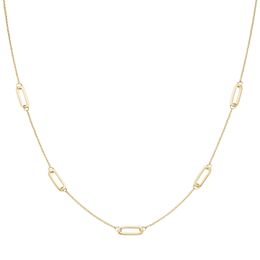 Luigi Merano Damen Goldkette "Ankerkette mit ovalen Gliedern, Gold 375", 45cm, Gelbgold 375, gold, Gelbgold 375, Halsketten