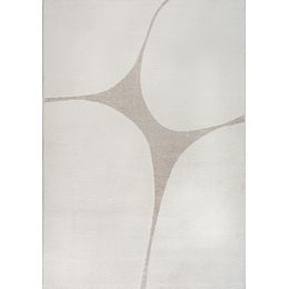 Teppich the carpet, B:140cm H:12mm L:200cm, beige, Polypropylen, Teppiche, "Elisa", moderner Wohnzimmer Teppich, geometrisches Design, hohe Flordichte