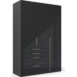 Dreht&uuml;renschrank Rauch, B:151cm H:223cm T:60cm, grau, Holzwerkstoff, Schr&auml;nke, "Kleiderschrank Schrank Garderobe W&auml;scheschrank PURISMA Glasfront",