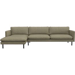 Ecksofa FLEXLUX, B:294cm H:61cm T:165cm, gr&uuml;n, 62% Polyester, 17% Cotton, 14% Viscose, 7% Linen, Wohnzimmer, Sofas, "Bolzano, elegant und bequem,