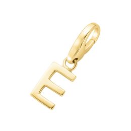 Damen Charm Buchstabe "Buchstabe E, Silber 925", gold, Giorgio Martello MILANO, Silber 925 (Sterlingsilber), Charms