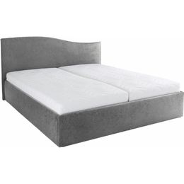 Polsterbett, B:172cm L:210cm, grau, Westfalia Schlafkomfort, Bezug Bett: wahlweise Kunstleder oder Microfaser (100%
