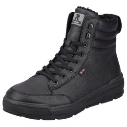 RIEKER SPORT Herren Winterboots, Gr. 47, schwarz, Leder, unifarben, Schuhe, Stiefelette, Schn&uuml;rboots mit TEX-Membran