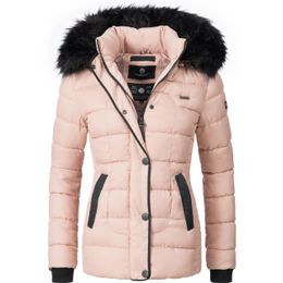 Marikoo Damen Steppjacke "Unique", rosa, Gr. S, kontrastfarbene Details, Oberstoff: 100% Polyester; Futter: 100% Polyester; Wattierung: 100%