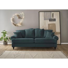 3,5-Sitzer Home Affaire, B:230cm H:95cm T:100cm, gr&uuml;n, Sofas, "WESTMINSTER", mit Federkern-Polsterung