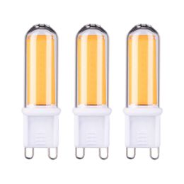 Paulmann LED-Leuchtmittel "Stiftsockel 3er Pack Glas G9 470lm 4,6W 2700K 230V", L:5,8cm &Oslash;:1,8cm, transparent, Leuchtmittel