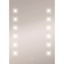 LED-Lichtspiegel Jokey, B:50cm H:70cm T:5,5cm, silber, Spiegel, "Capella I"