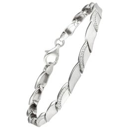 Jobo Damen Armband, 19cm, Silber 925 (Sterlingsilber), silber, Silber 925 (Sterlingsilber), Armb&auml;nder, 925 Silber mit 80 Zirkonia 19 cm