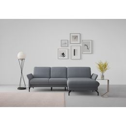 Sit & More Ecksofa SIT & MORE, B:253cm H:84cm T:165cm, blau, Wohnzimmer, Sofas, "Fashion L-Form", wahlweise mit Kopfteilverstellung und Vorziehsitz, motorisch