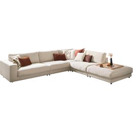 Ecksofa 3C CANDY, B:365cm H:86cm T:322cm, beige, 100% Polyester, Wohnzimmer, Sofas, "Enisa II, bequem und komfortabel, gro&szlig;es Familiensofa, L-Form",