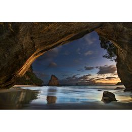 papermoon Fototapete "Photo-Art YAN ZHANG, CATHEDRAL COVE", B/L: 4,5m x 2,8m, Bahnen: 9 Stk., bunt, Schlafzimmer, Tapeten