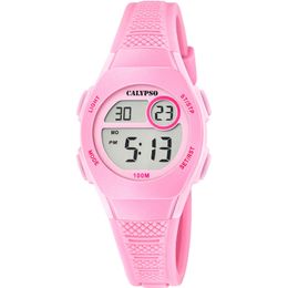 Calypso Watches Kinder Chronograph "Junior Collection", rosa, Armbanduhren, Quarzuhr, Kinderuhr, Datum, digital, Stoppfunktion, ideal als Geschenk