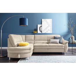 Sit & More Ecksofa SIT & MORE, B:250cm H:90cm T:175cm, beige, Luxus-Microfaser (90% Polyester, 10% Polyamid);Flachgewebe (100% Polyester);Struktur (100%