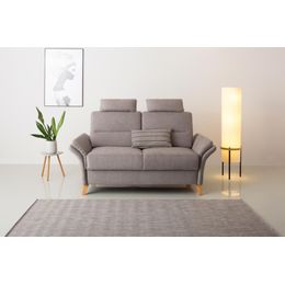 2-Sitzer Home Affaire, B:166cm H:90cm T:89cm, braun, 100% Polyester, Sofas, "Westerland", Federkern-Polsterung. wahlweise mit Armlehnfunktion