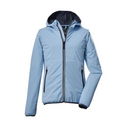 Killtec Kinder Outdoorjacke "KOS 229 GRLS JCKT", blau, Gr. 128, Obermaterial: 100% Polyester, Jacken, Packbare, wasserdichte Kinderjacke mit Kapuze