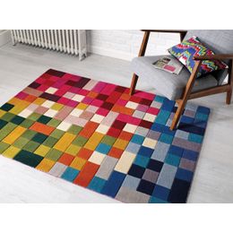 Wollteppich FLAIR RUGS, B:160cm H:10mm L:230cm, bunt, Wolle, Wohnzimmer, Teppiche, "Lucea"