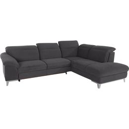 Ecksofa COTTA, B:293cm H:84cm T:232cm, grau, Chenille (90% Polyester; 10% Polyamid );Struktur (100% Polyester ), Wohnzimmer, Sofas, "Teresa L-Form",
