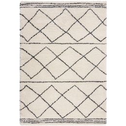 Hochflor-Teppich FLAIR RUGS, B:200cm H:30mm L:290cm, beige, Kunstfaser, Teppiche, "Kush Berber", geometrisches Muster, im Boho Look