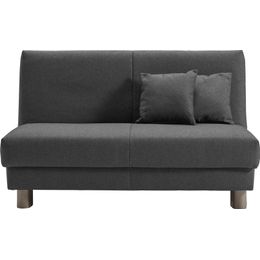 ell+ell Schlafsofa ELL + ELL, B:145cm T:100cm, grau, Jugendzimmer, Sofas, "Enny", Liegefl&auml;che Breite 120 oder 140 cm, Liegeh&ouml;he 40 cm, F&uuml;&szlig;e alufarben