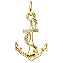 Jobo Damen Ankeranh&auml;nger "Anh&auml;nger Anker", Gelbgold 333, gold, Gelbgold 333, Schmuckanh&auml;nger, 333 Gold