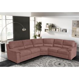 Ecksofa Egoitaliano, B:266cm H:90cm T:246cm, braun, Luxus-Mikrofaser BLUSH (100% Polyester) ist ein innovatives Mikrofasergewebe mit wasser- und