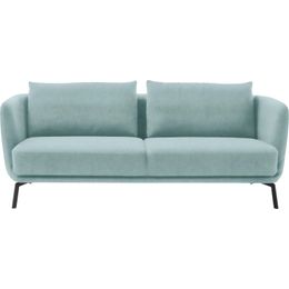 Sch&ouml;ner Wohnen Kollektion 3-Sitzer, B:210cm H:71cm T:91cm, blau, SCH&Ouml;NER WOHNEN-KOLLEKTION, 100% Polyester, Sofas, "Pearl - 5 Jahre Hersteller-Garantie, auch in Boucl&eacute;", Ma&szlig;e