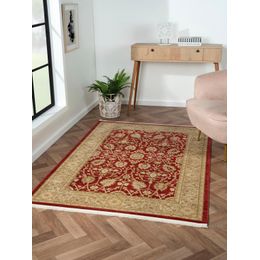 Teppich, B:140cm H:7,5mm L:200cm, rot, MyFlair M&Ouml;BEL & ACCESSOIRES, Polypropylen (PP), Wohnzimmer, Teppiche, "Maryam 1, LAGERR&Auml;UMUNG", Kurzflor,