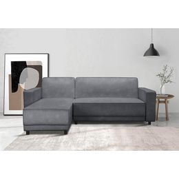 Ecksofa DOREL HOME, B:230cm H:82cm T:154cm, grau, 100% Polyester, Wohnzimmer, Sofas, "Allie Schlafsofa 230 cm mit Relaxfunktion in der R&uuml;ckenlehne",
