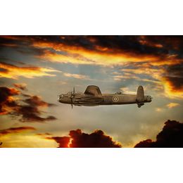 papermoon Fototapete "Lancaster Bomber", B/L: 4,5m x 2,8m, Bahnen: 9 Stk., bunt, Schlafzimmer, Tapeten