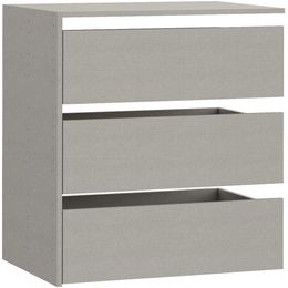 Inneneinteilung FORTE, B:71,5cm H:78,2cm T:52,7cm, grau, Holzwerkstoff, Schrankinneneinteiler, Set aus 3 Schubk&auml;sten, &Uuml;bersichtliche Ablage,