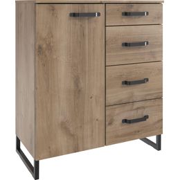 Kombikommode wimex, B:81cm H:92cm T:41cm, beige, Schlafzimmer, Sideboards, "Detroit by fresh to go"