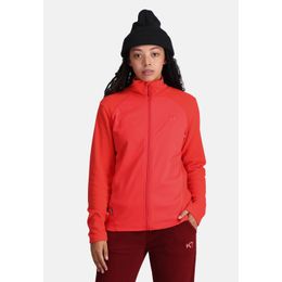 KARI TRAA Damen Fleecejacke "Kari", rot, Gr. XS, unifarben, 100% Polyester, Jacken, mit funktionalem 4-Wege-Stretch
