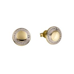 Firetti Damen Paar Ohrstecker "Schmuck Geschenk Gold 333 Ohrschmuck", 9mm, 0,01 P2 = erkennbare Einschl&uuml;sse, Diamanten Gelbgold 333, wei&szlig;, Diamanten,
