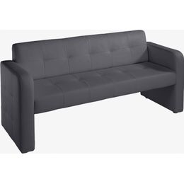 Sitzbank, B:182cm H:82cm T:68cm, grau, exxpo - SOFA FASHION, Carabu (50%Polyester, 35%Polyacryl, 15%Polyamid), Esszimmer, Sitzb&auml;nke, "Barista