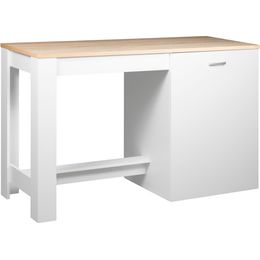 K&uuml;cheninsel, B:138cm H:91cm T:56cm, wei&szlig;, BASIC BY BALCULINA, Komplettk&uuml;chen-Sets, "Andy K&uuml;cheninsel", Breite 138 cm, Stauraum und Essplatz
