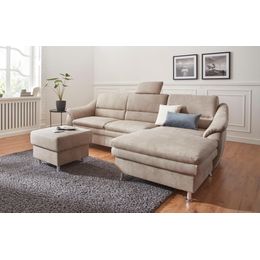 Sit & More Ecksofa SIT & MORE, B:264cm H:90cm T:162cm, beige, Luxus-Microfaser 2 (100% Polyester);Luxus-Microfaser ALTARA NUBUCK (100%