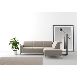 Sit & More Ecksofa SIT & MORE, B:249cm H:84cm T:205cm, braun, Wohnzimmer, Sofas, "Bailando L-Form", wahlweise mit Kopfteilverstellung und Vorziehsitz, motorisch