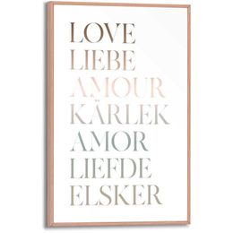 Poster Reinders, B:20cm H:30cm T:1,6cm, schwarz, MDF, Schlafzimmer, Bilder, "Liebe"
