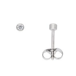 Adelia&acute;s ADELIA ́S Damen Paar Ohrh&auml;nger "1 Paar Edelstahl Ohrringe / Ohrstecker mit Zirkonia &Oslash; 2,5 mm", Damen, Edelstahl, silber, Edelstahl, Ohrringe, mit