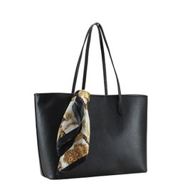 Damen Schultertasche "Shopperella", Collezione Alessandro, schwarz, Leder, Taschen, aus italienischem Leder mit langem Trageriemen