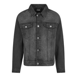 Urban Classics Herren Jeansjacke "Urban Classics Herren Heavy Ounce Boxy Denim Jacket"schwarz washed, Gr. XL, unifarben, 100% Baumwolle, Jacken