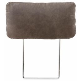 Kopfst&uuml;tze Home Affaire, B:50cm H:25cm T:11cm, grau, Luxus-Microfaser (100% Polyester), Luxus-Microfaser in Lederoptik (100% Polyester), Struktur