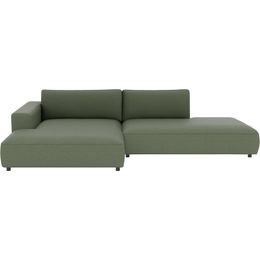 Ecksofa Musterring, B:330cm H:81cm T:190cm, gr&uuml;n, 100% Polyester, Wohnzimmer, Sofas, "Lucia", verschiedene Farben, gro&szlig;er Longchair mit Armlehne,