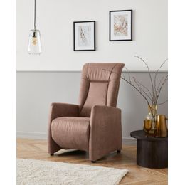 Sit & More TV-Sessel SIT & MORE, B:71cm H:113cm T:85cm, braun, 100% Polyester, Sessel, "Melissa", wahlweise elektrisch oder manuell verstellbar, optional
