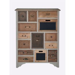 Kommode, B:87cm H:113,5cm T:32cm, grau, MDF, Sideboards
