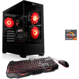 CSL Gaming-PC "AeroVision V24301", Microsoft Windows 11 Home (64 Bit), 16 GB RAM 500 GB SSD, schwarz, Desktop-PCs